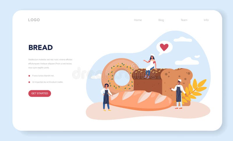 Baker Web Banner or Landing Page. Chef in the Uniform Baking Bread ...