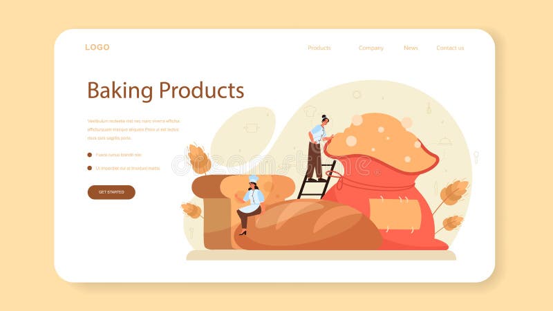 Baker Web Banner or Landing Page. Chef in the Uniform Baking Stock ...