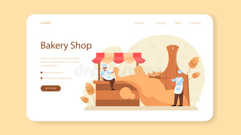 Baker Web Banner or Landing Page. Chef in the Uniform Baking Stock ...