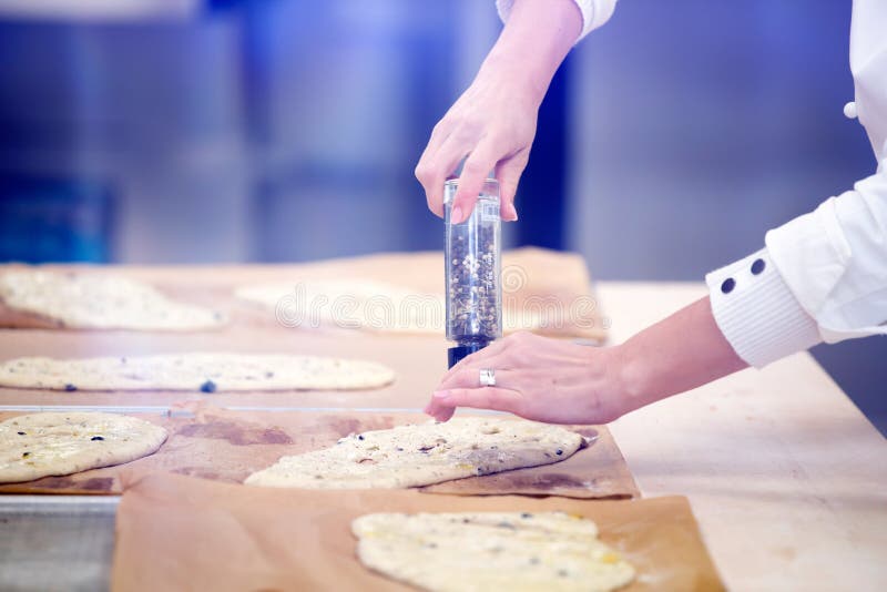 Bakery production close-up stock photo. Image of food - 182420622
