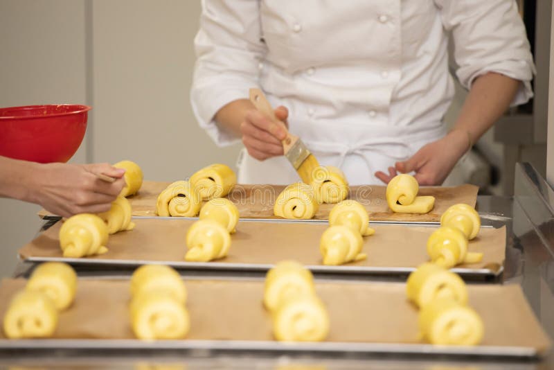 Bakery production close-up stock image. Image of plant - 182421055