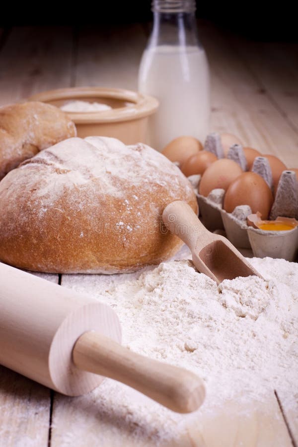 Bakery Scene with Rustic Swiss Bread Stock Photo - Image of bread ...