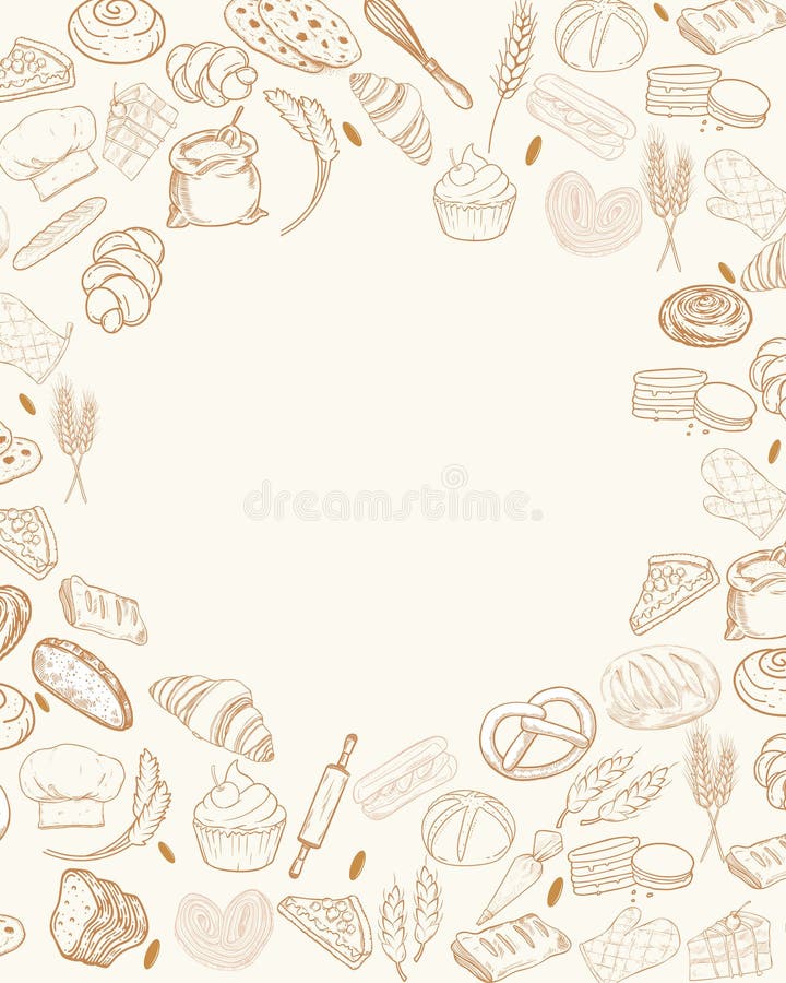 Bakery Wallpaper or Background of Fresh Pastries and Baking Tools, AI ...