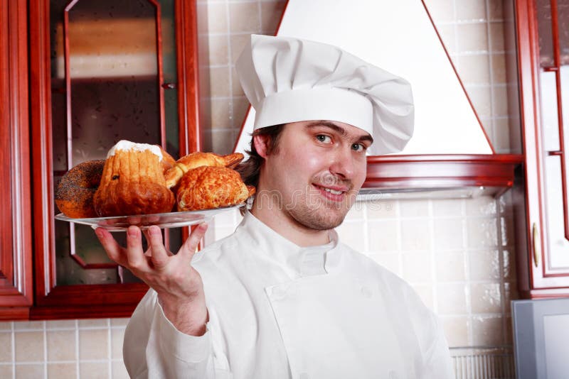 Baker with His Team in Bakery Stock Photo - Image of quality, boss ...