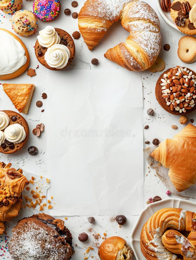 Bakery background graphic stock illustration. Illustration of dessert ...