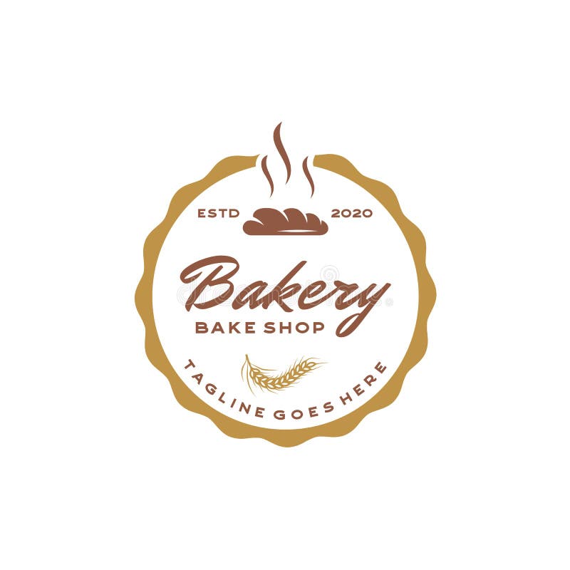 Bakery, Bake Shop Vintage Retro Label Sticker Logo Design Stock Vector ...