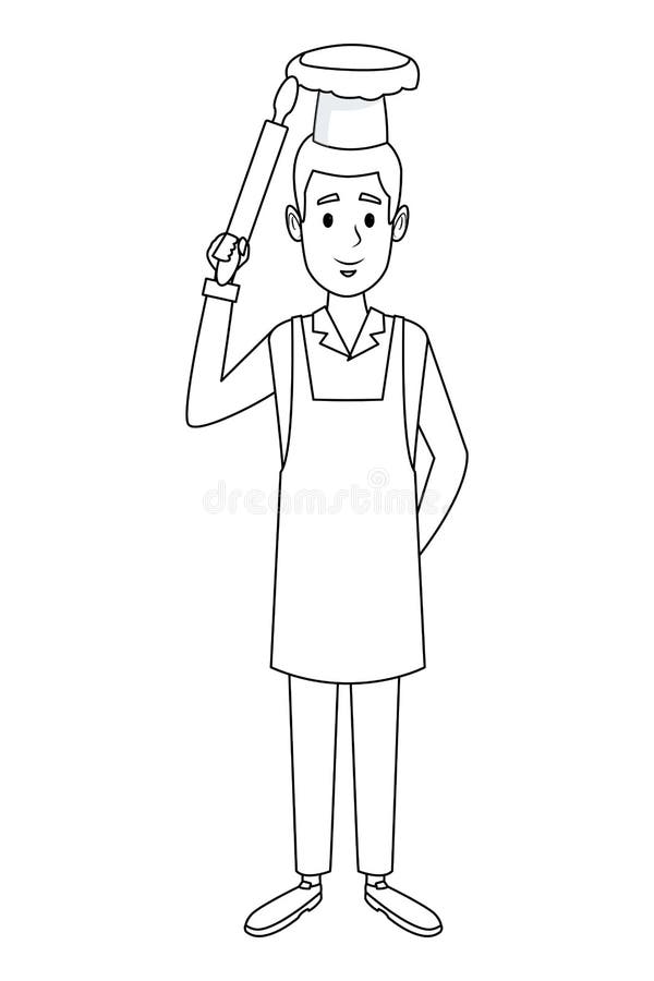 Bakery baker cartoon stock vector. Illustration of ingredient - 138671340