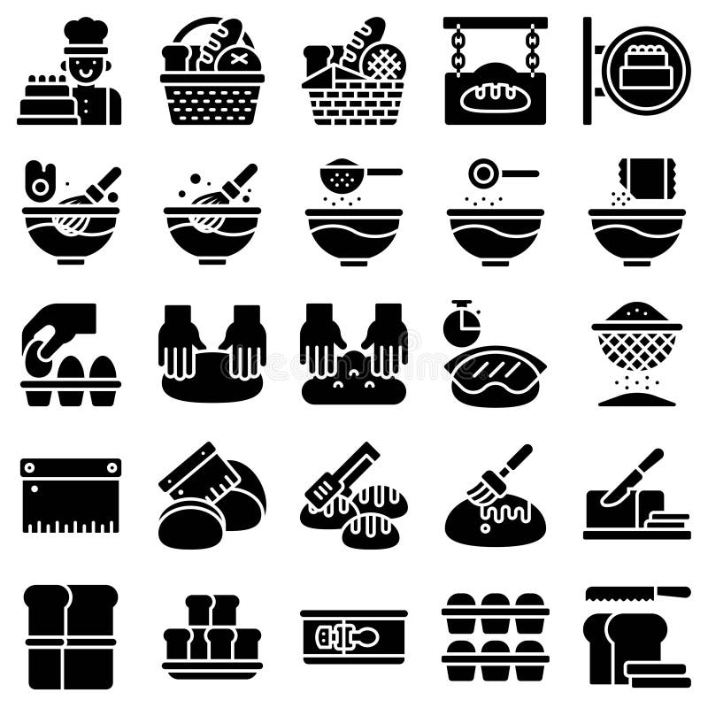 Chef and Cake Icon, Bakery and Baking Related Vector Stock Vector ...