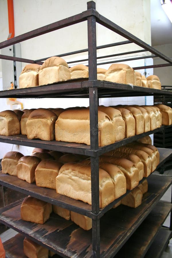 Fresh Baked Bread on Rack stock image. Image of bakery - 3346465