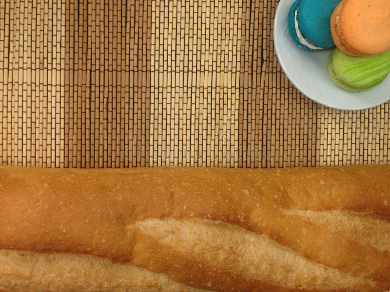 Bakery Bread of Macaroon on a White Dish. Stock Photo - Image of cookie ...