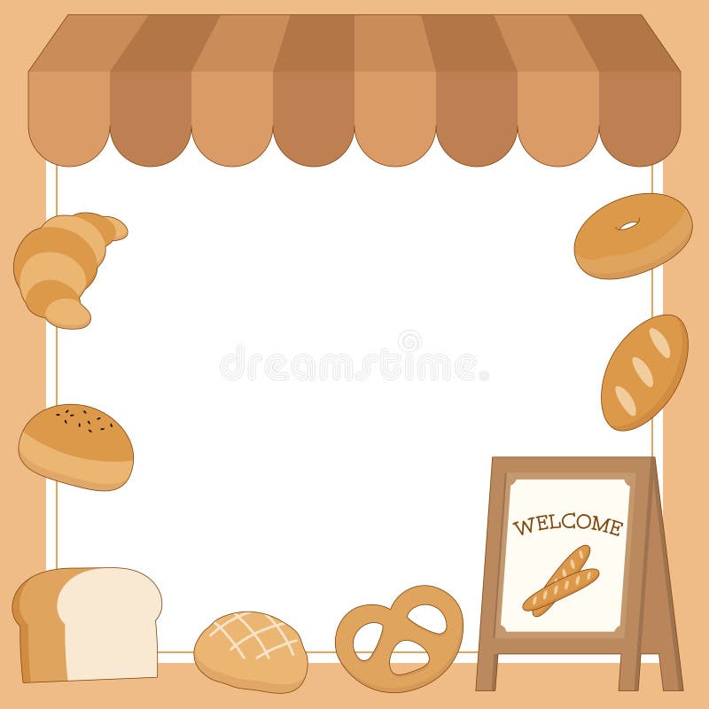 Bakery bread shop frame 1 stock vector. Illustration of shop - 332683747
