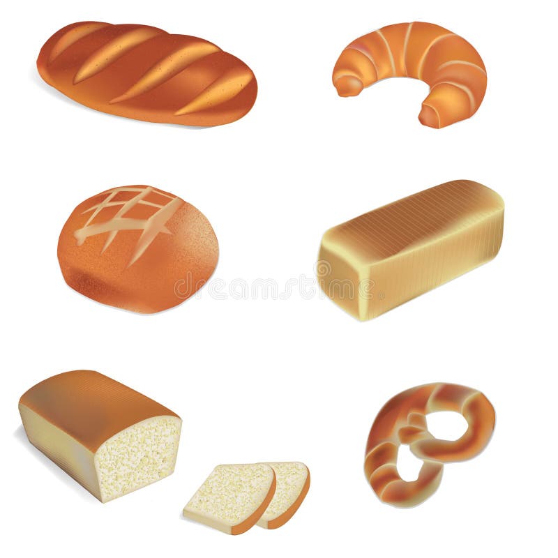 Bakery and Bread Vector Illustrations Stock Vector - Illustration of ...