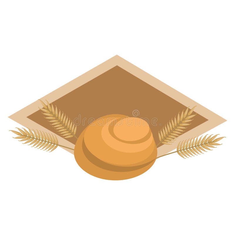 Bakery Bread with Wreath Label Stock Image - Image of element, cupcake ...