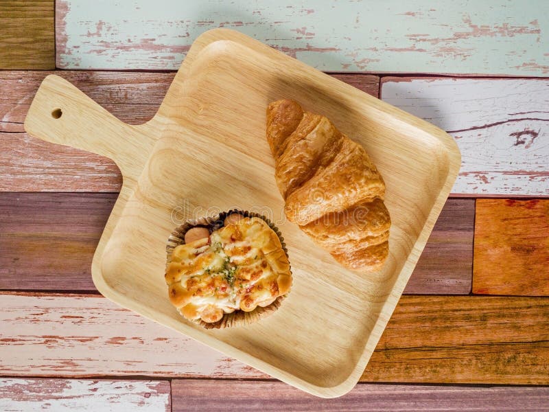 Bakery breakfast on plate stock image. Image of fresh - 192833893