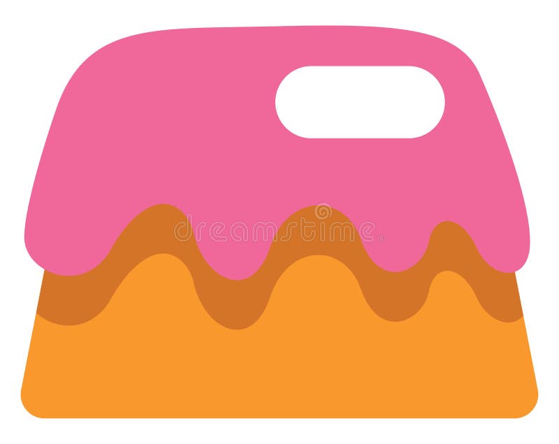 Bakery cake, icon stock vector. Illustration of snack - 261063847