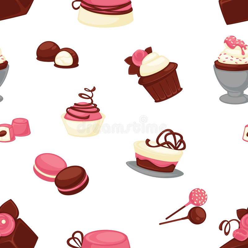 Bakery and Cakes Baked Culinary Products Seamless Pattern Vector Stock ...