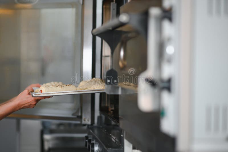 Bakery Chef Cooking Bake in the Kitchen Professional Stock Image ...
