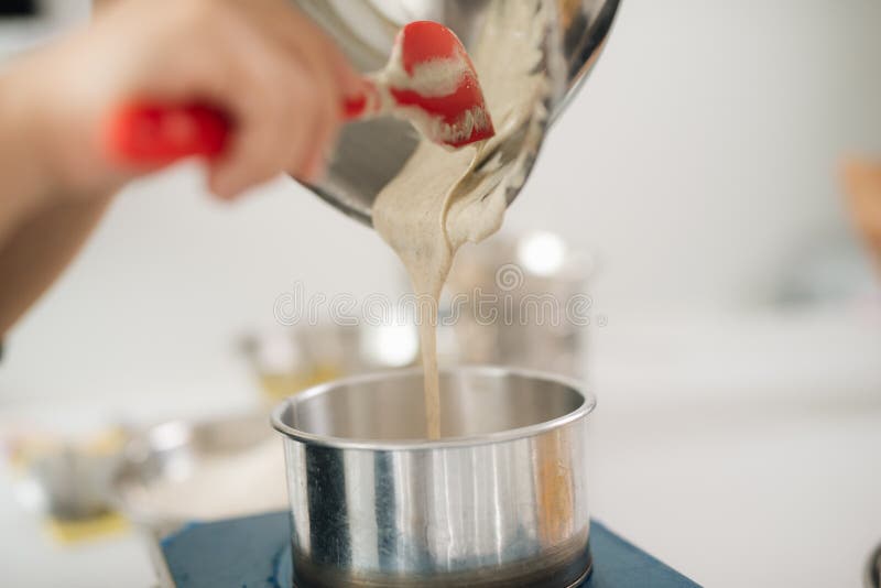 Bakery Chef Cooking Bake in the Kitchen Professional Stock Image ...