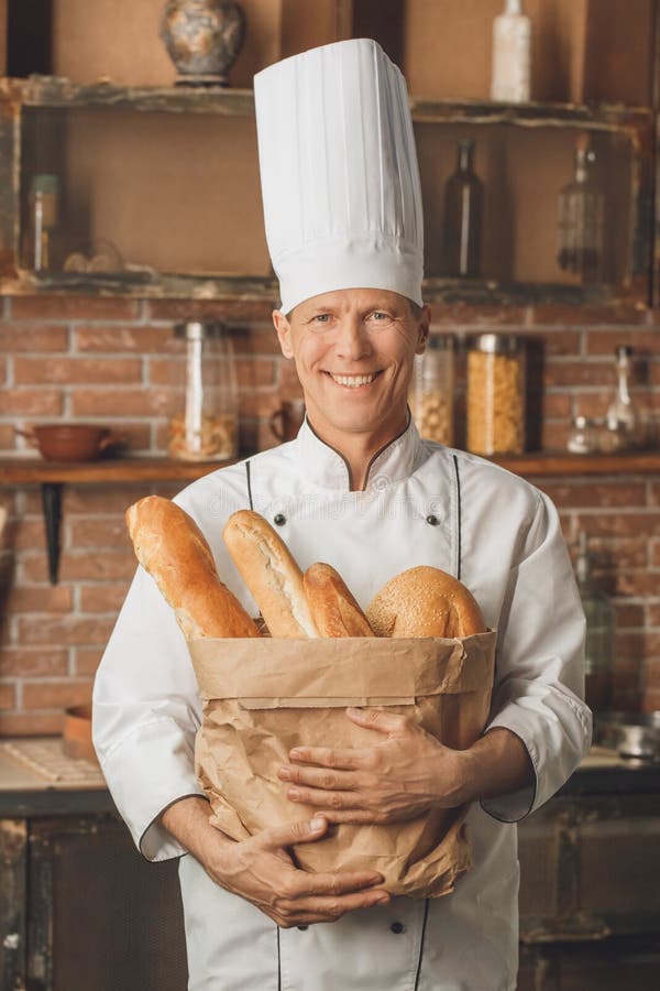 Bakery Chef Cooking Bake in the Kitchen Professional Stock Photo ...
