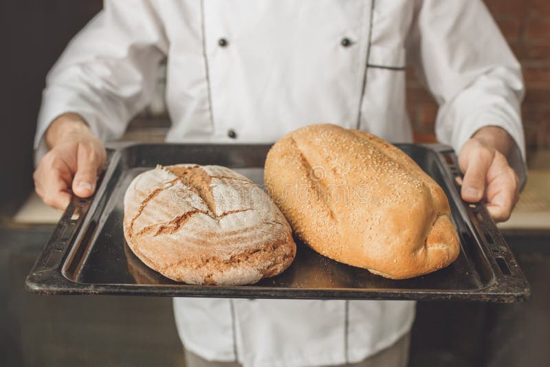 Bakery Chef Cooking Bake in the Kitchen Professional Stock Image ...