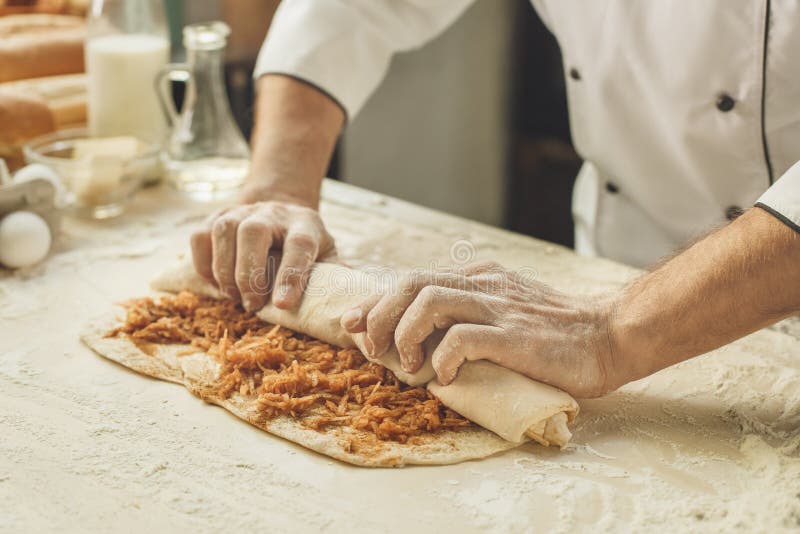 Bakery Chef Cooking Bake in the Kitchen Professional Stock Photo ...
