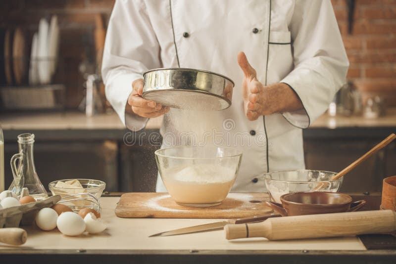 Bakery Chef Cooking Bake in the Kitchen Professional Stock Photo ...