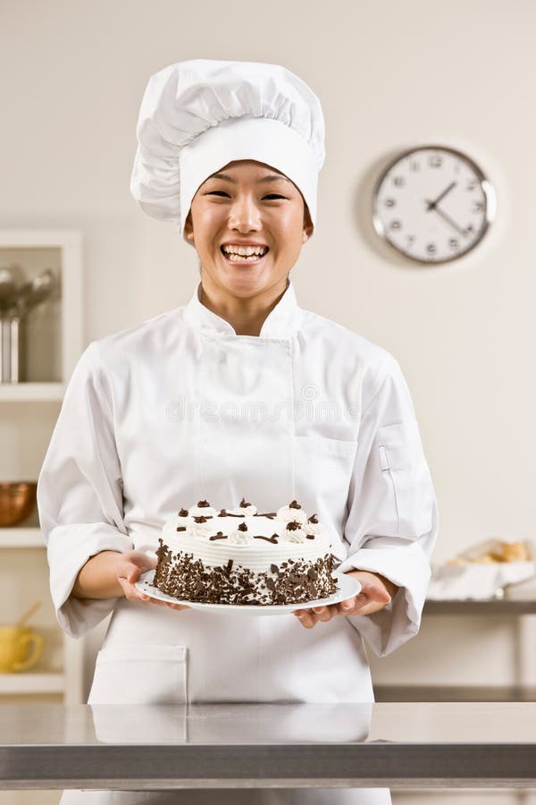 Bakery Chef in Toque and Chefs Whites Stock Image - Image of chef ...