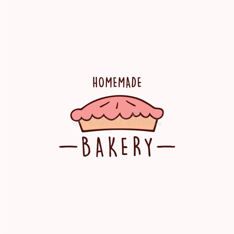 Bakery and Dessert Logo, Pie Cake Logo, Sign, Emblem, Flat Vector ...