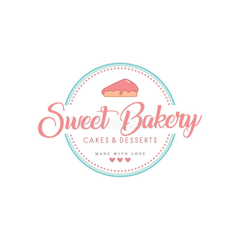 Sweet Bakery and Dessert Logo, Sign, Emblem, Flat Vector DesignBakery ...
