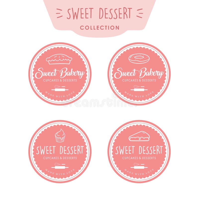 Sweet Bakery and Dessert Logo, Sign, Emblem, Flat Vector DesignBakery ...