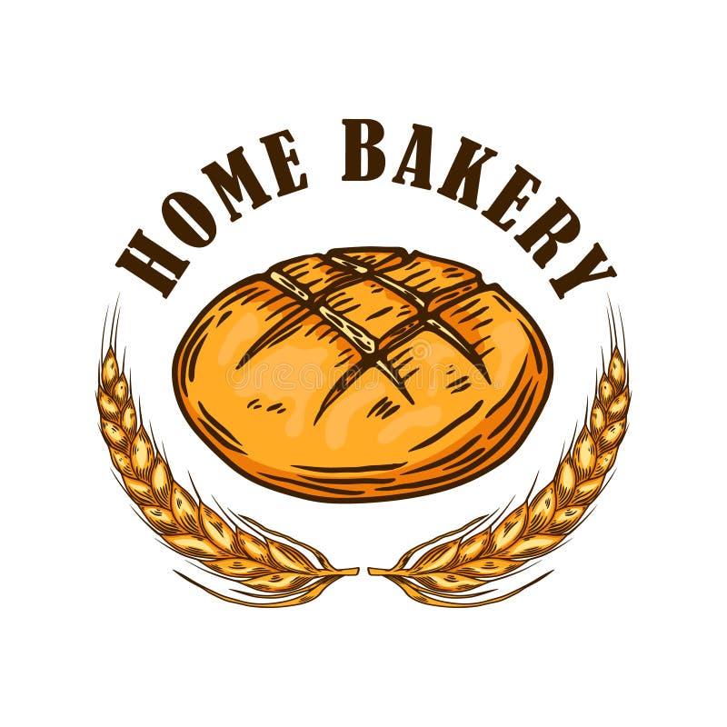 Bakery Emblem with Bread Illustration. Design Element for Emblem, Sign ...