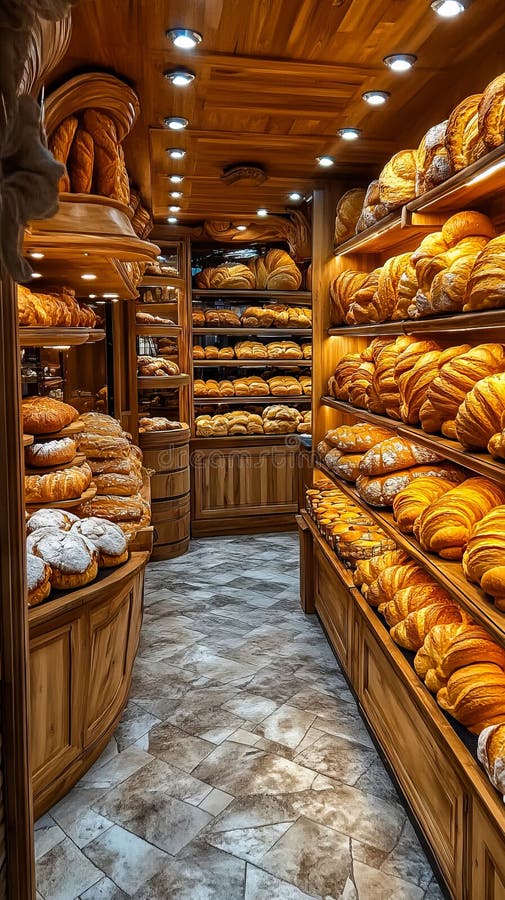 A Bakery Filled with Lots of Different Types of Bread Stock Photo ...