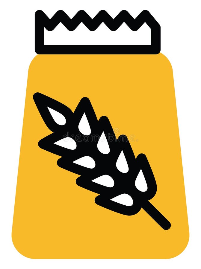 Bakery flour, icon stock vector. Illustration of loaf - 258927782