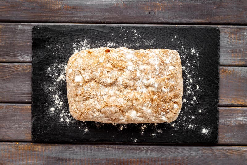 Bakery Food Background. Loaf of Bread Top View Stock Image - Image of ...
