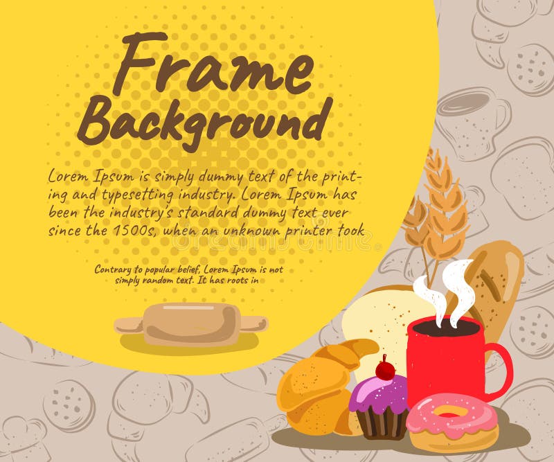 Bakery Frame Concept Illustration Vector Design 4 Stock Vector ...