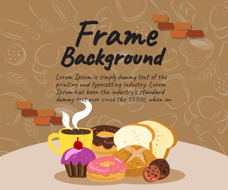 Bakery Frame Concept Illustration Vector Design 10 Stock Vector ...