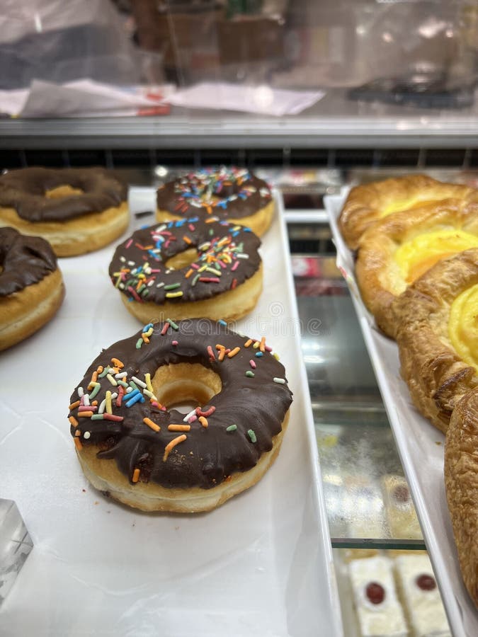 Fresh Donuts with Sprinkles Image Stock Photo - Image of fresh, bakery ...
