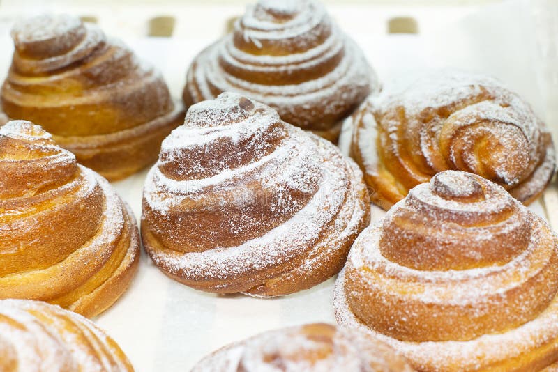 A Bakery, Fresh Pastries, White Bread Stock Image - Image of board ...