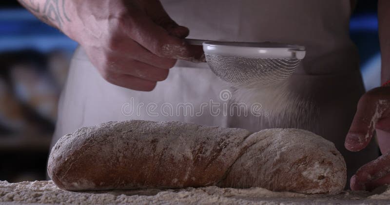 In the Bakery, the Hands of the Baker are Seen Very Closely Stock ...