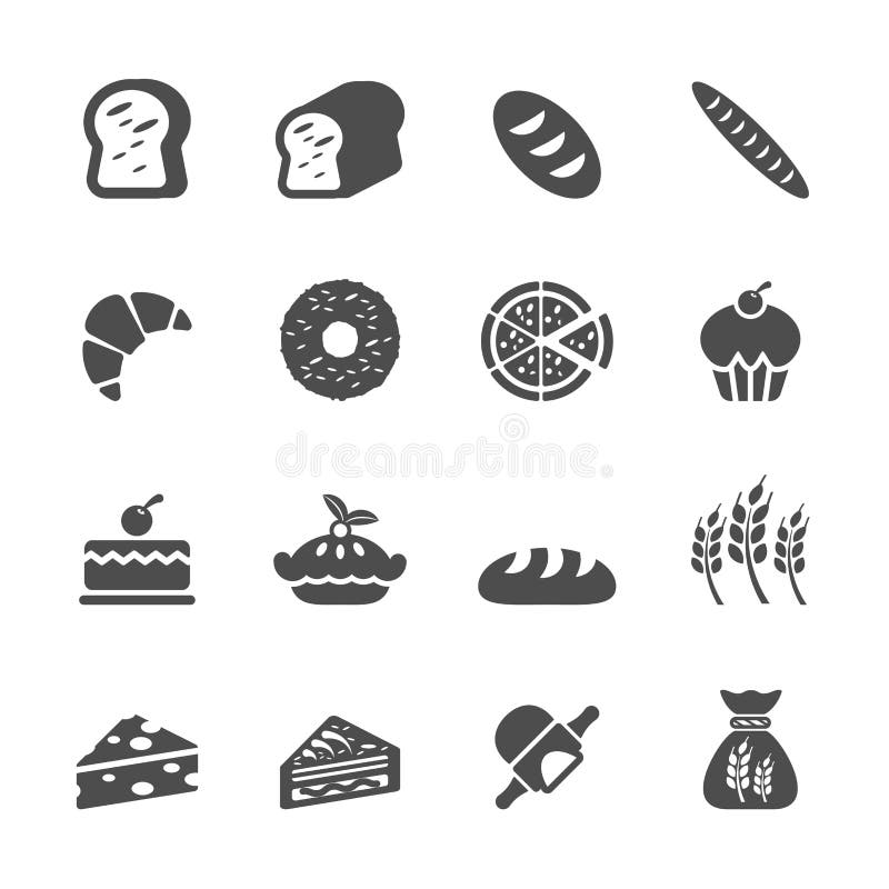 Bakery icon set stock vector. Illustration of flask, laboratory - 41868913