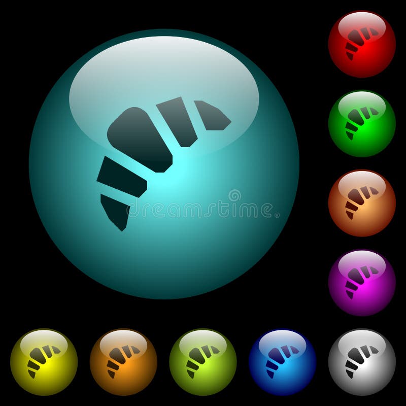 Bakery Icons In Rounded Color Menu Buttons Stock Vector Illustration