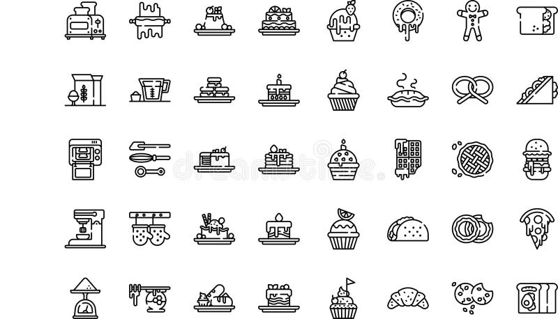Bakery Icons High-Quality Vector Icons Collection with Editable Stroke ...