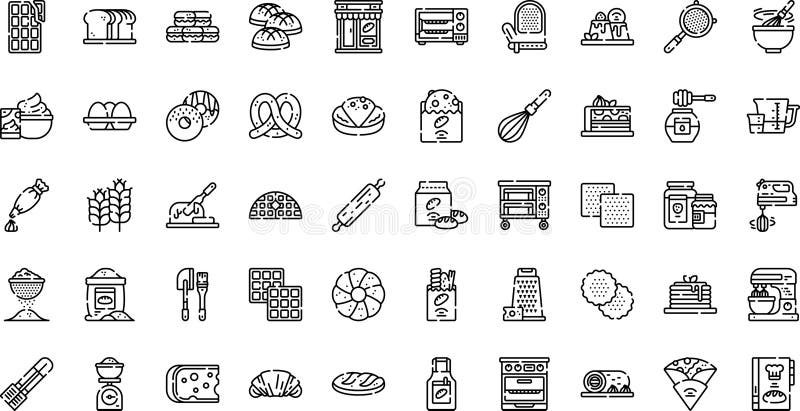 Bakery Icons High-Quality Vector Icons Collection with Editable Stroke ...
