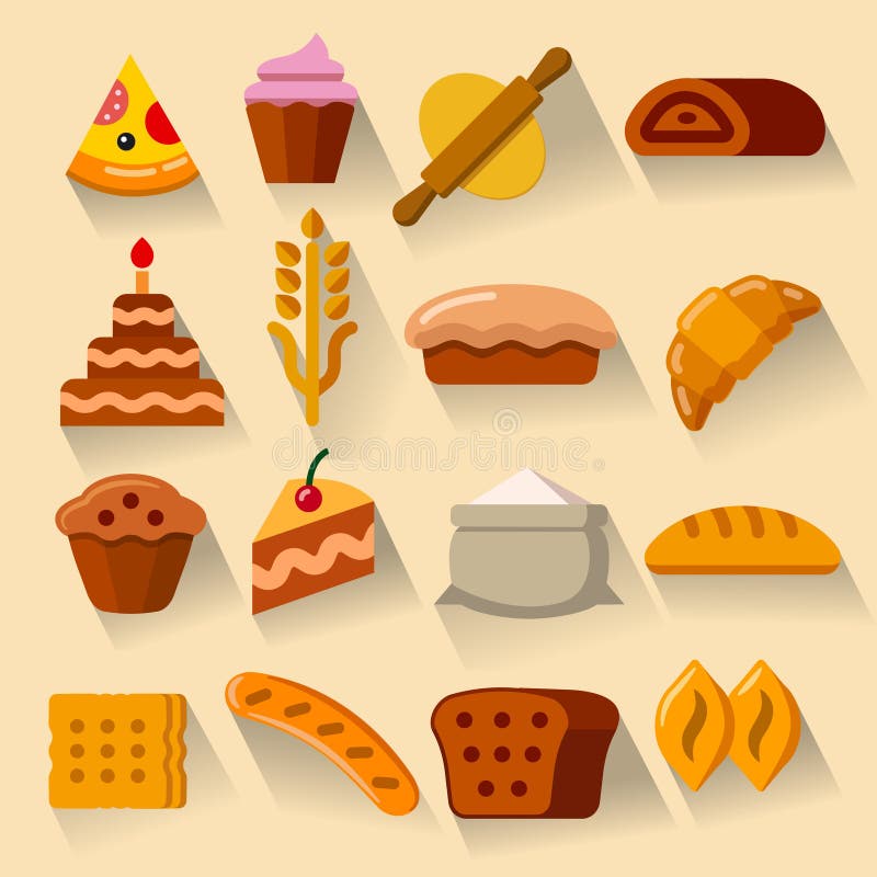 Bakery icons stock vector. Illustration of nutrition - 158663439
