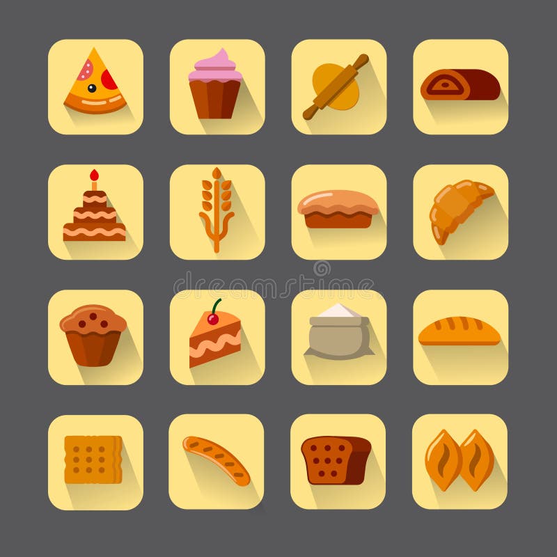 Bakery icons stock vector. Illustration of cook, bread - 159221257