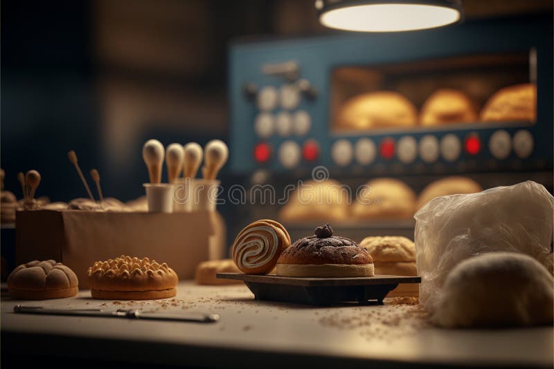Bakery Interior Background. Bakery Shop. Pastry Shop Stock Image ...