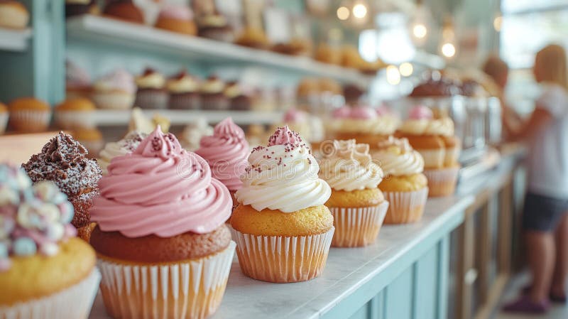 Bakery Item Display, a Vibrant Bakery Item Display Showcasing an ...