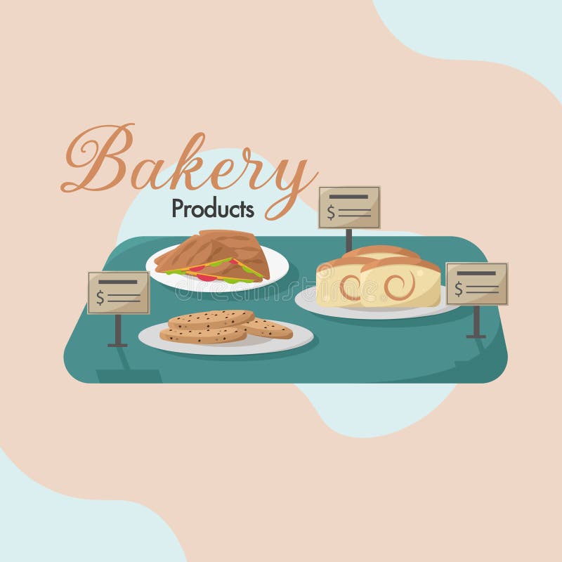 Bakery Items with Prices. Vector Stock Vector - Illustration of ...