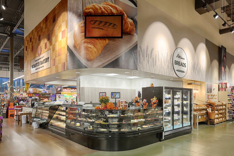 The Bakery Kiosk in a Grocery Store Editorial Image - Image of sweet ...