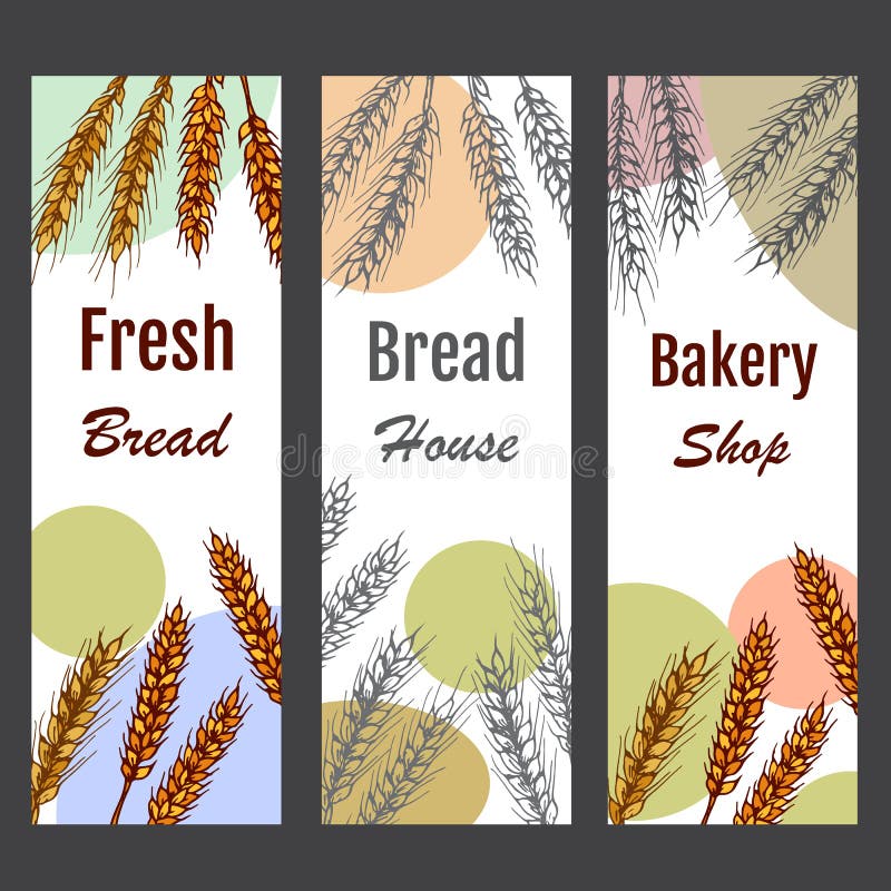 Bakery Label, Organic Eco Bread Stock Vector - Illustration of country ...